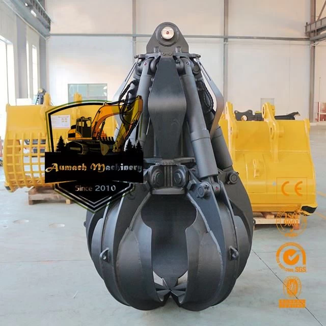 Buy 5-47t Orange Peel Grapple Four Claw Waste Stone Grapple Hydraulic ...