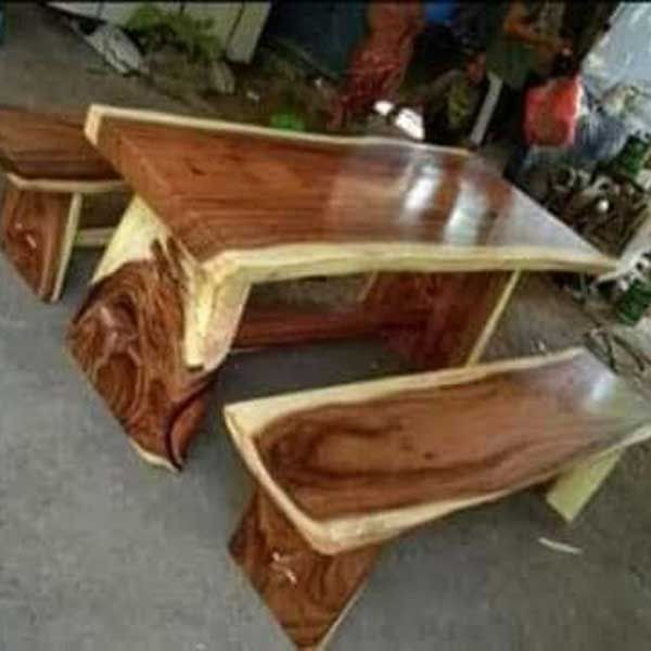 Buy Trembesi Dining Table Set With Bench from Mebel Trembesi Jepara ...