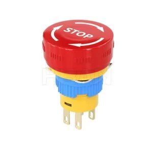 Buy 16mm Super Small Head White Arrow Rotary Reset Emergency Stop ...