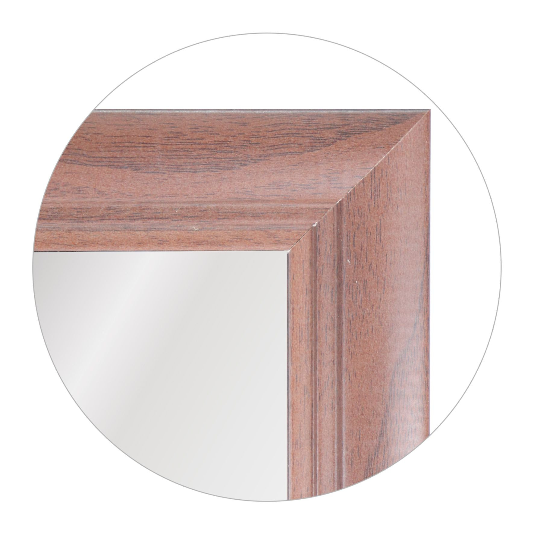 Buy Wood Color Rectangular Mirror Made By Mdf And Mirror For Home ...