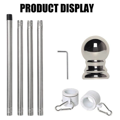 Buy 5ft Spinning Flagpole Adjustable Bracket Wall Flag Pole Stand Wall ...