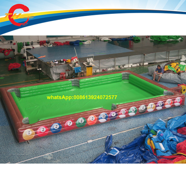 Buy 8x5m Pvc Inflatable Pool Table/outdoor Inflatable Snooker Football ...