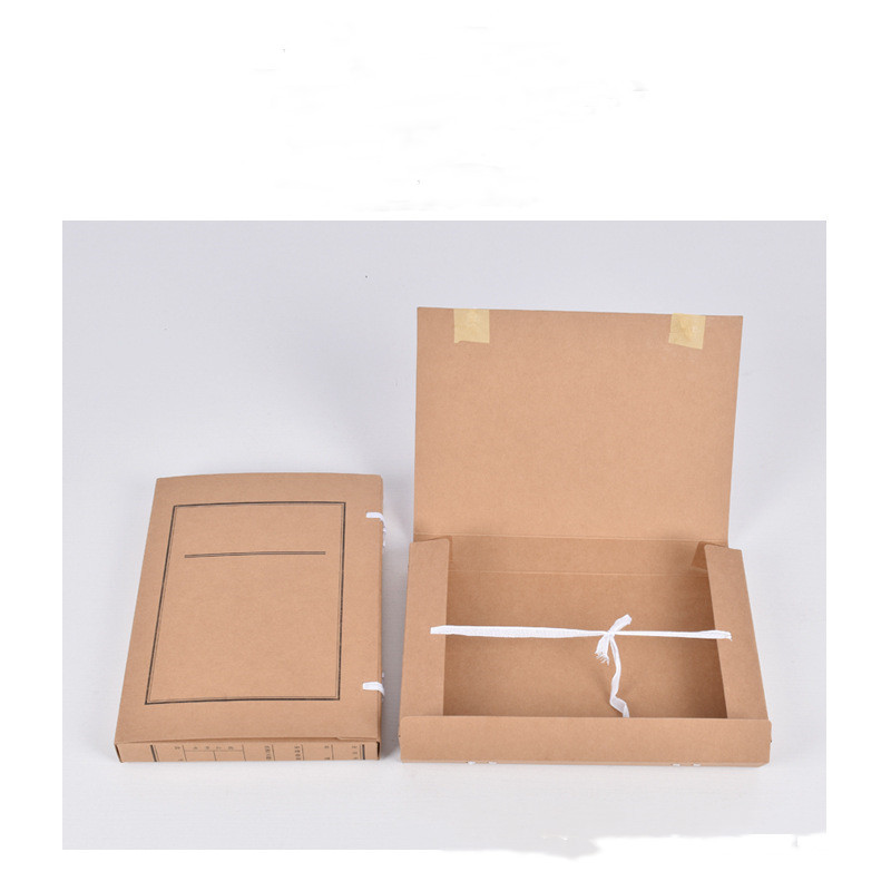 Buy A4 Strong Storage Kraft Paper Document Paper Filing Box File from ...