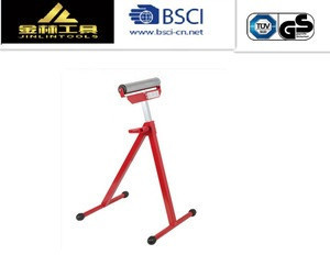 Buy Adjustable Height Foldable 60kgs Steel Single Roller Stand Sawhorse ...