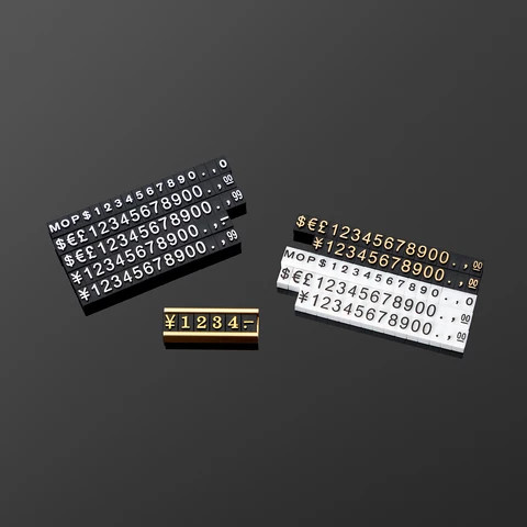 Buy Aluminium & Abs Desktop Price Tag Cube Number Display For Jewelry ...