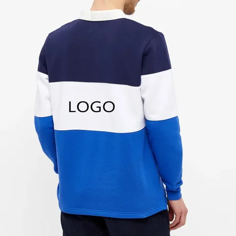 Buy Autumn High Quality Mens Color Block Polo Shirt Custom Printed Made ...