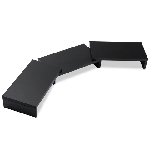 Buy Black Mdf Dual Monitor Stand Riser Office Desktop Organizer Stand ...
