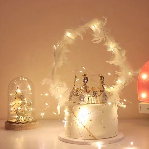 Buy Button Battery Copper Wire Small String Light Decoration For Cake ...