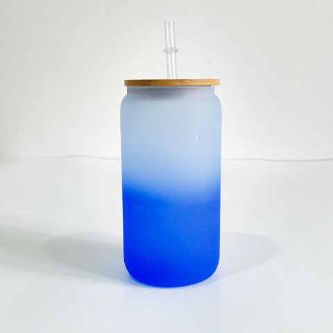 Buy Color Change Glass Cans 16oz Blank Sublimation Cold Color Changing ...