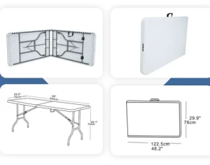 Buy Contemporary Style Plastic Rectangle Folding Table Modern Design For Banquet Event Party Bar ...