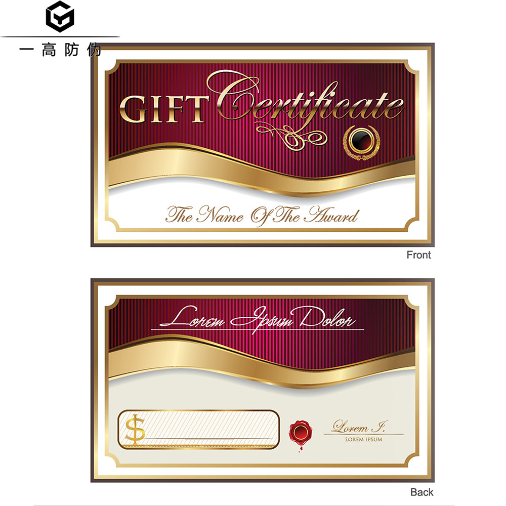Buy Custom Fancy Paper Printing Vouncher Gift Card With Foil Hot Stamp ...