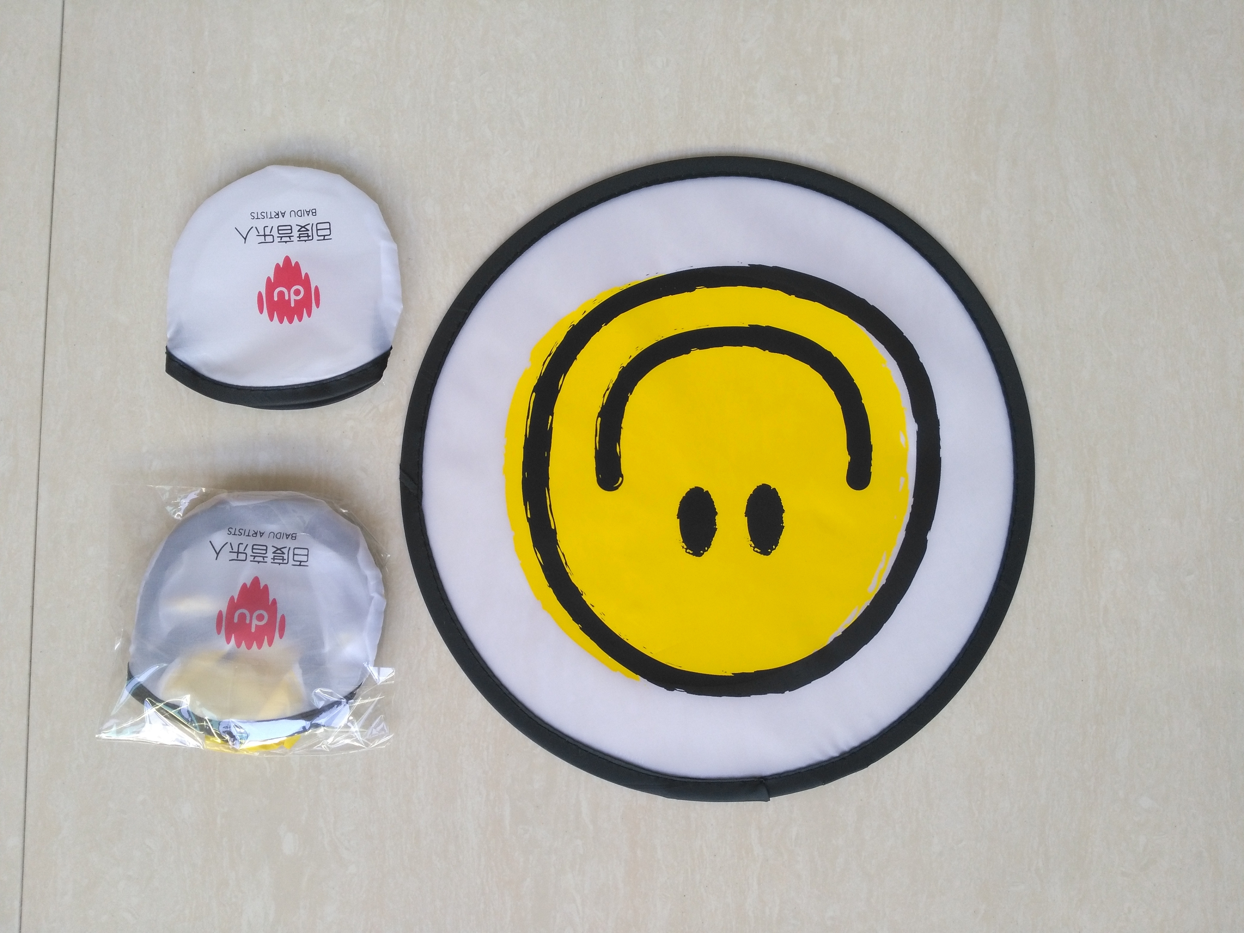 Buy Custom Printed Nylon Round Folding Hand Fan Flexible Foldable Disc ...