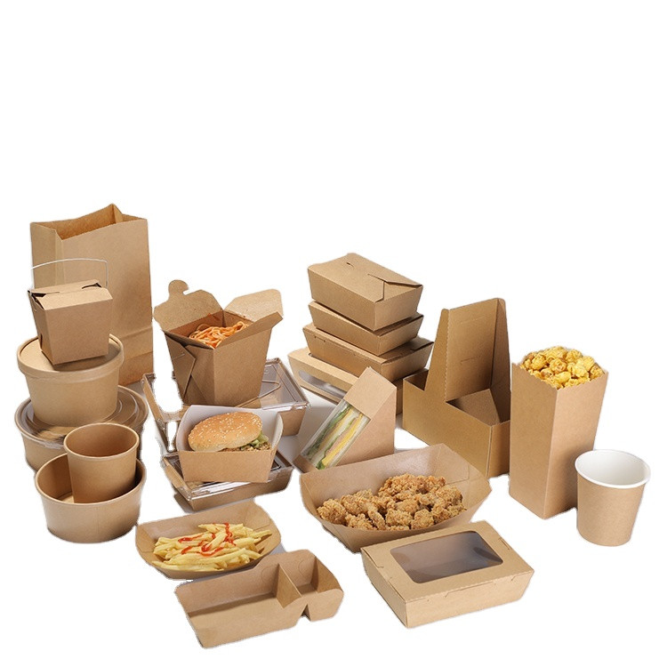 Buy Eco-friendly Biodegradable Disposable Takeaway Kraft Food ...