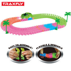 Buy Glow Turbo Trax Pro Plastic Rainbow Color Electric Slot Race Car ...