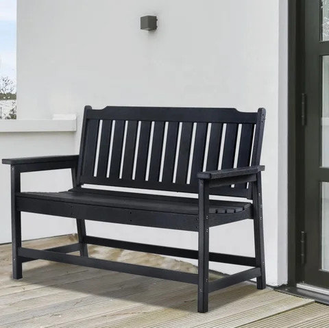 Buy Hdpe Patio Furniture Leisure Garden Chair Modern Two-seat Bench ...