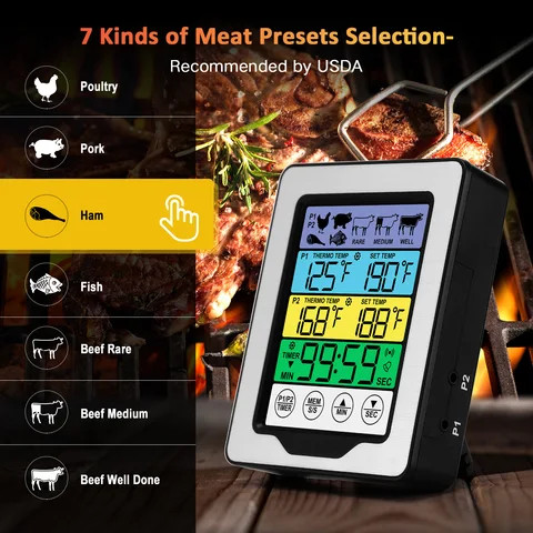 Buy Lcd Digital Food Temperature Gauge With Temperature Probe Digital ...