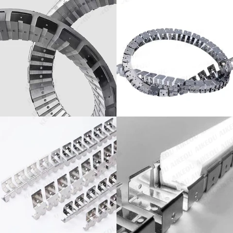 Buy Metal Mounting Profile Track Flexible Aluminum Clips Accessories ...