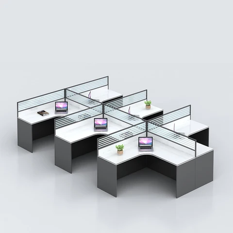 Buy Modern Style 6-person Computer Workstation Modern Office Desk With ...
