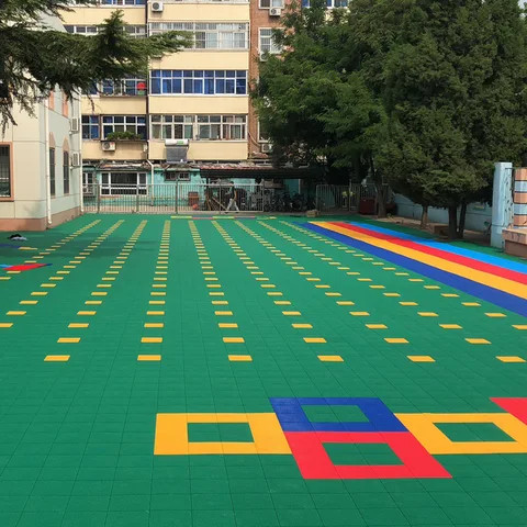 Buy Outdoor Basketball Court Eco-friendly Plastic Floor Interlocking ...