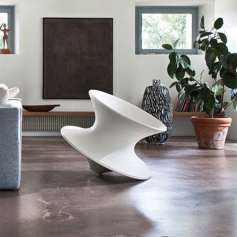 Buy Outdoor Swivel Leisure Spun Chair Modern For Outside Frp Public ...