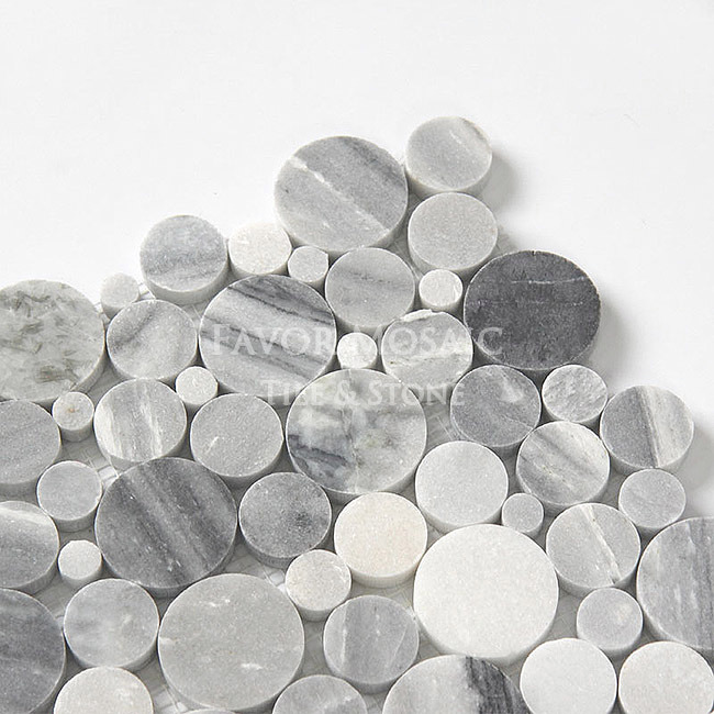 Buy Penny Round Big And Small Circle Wall Using Chinese Natural Marble ...
