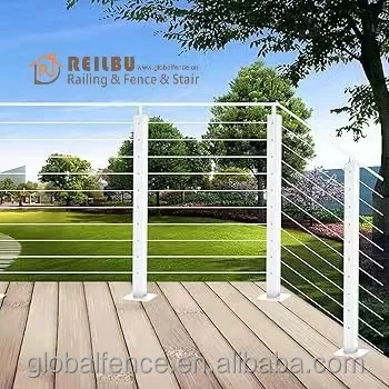 Buy Reilbu Clean Look White Cable Railing Easy Install Ss316 304 Indoor ...