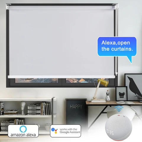 Buy Roller Shades Blackout Motorized Indoor No Drill Roller Shades And ...