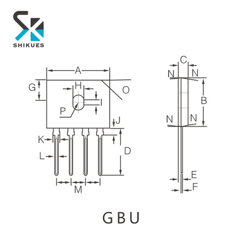 Buy Shikues Manufacturer Gbu10d Bridge Rectifiers 10a 200v Gbu Through ...