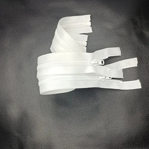 Buy White Universal Custom Zip 3# Plastic Open End Zippers With Sliders ...