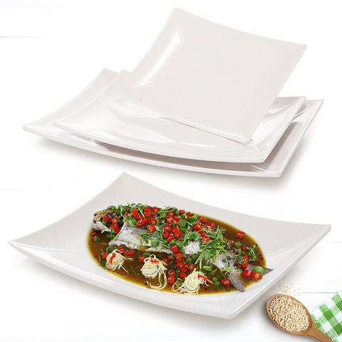 Buy Wholesale Restaurant Melamine White Plastic Cheap Bulk Dishes ...