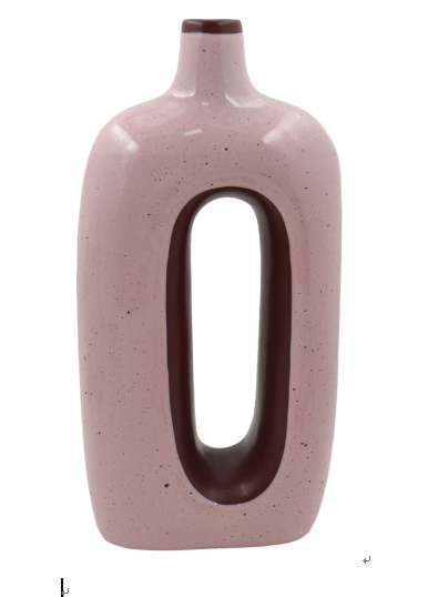 Buy New Minimalist Hollow Vase Pink Decorative Vase Ceramic Flower ...