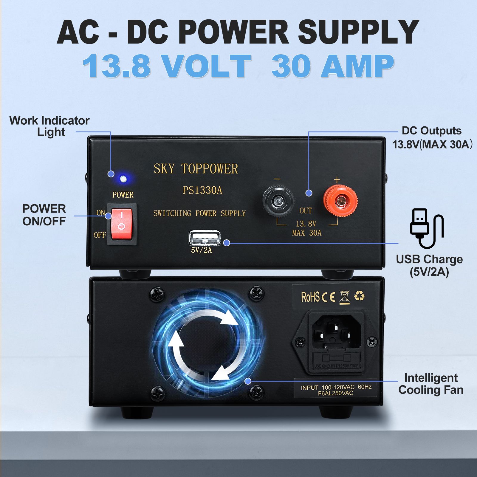 Buy 13.8v 30a Power Supply,hf Power Supply For Ham Radio, Cb Radio from ...