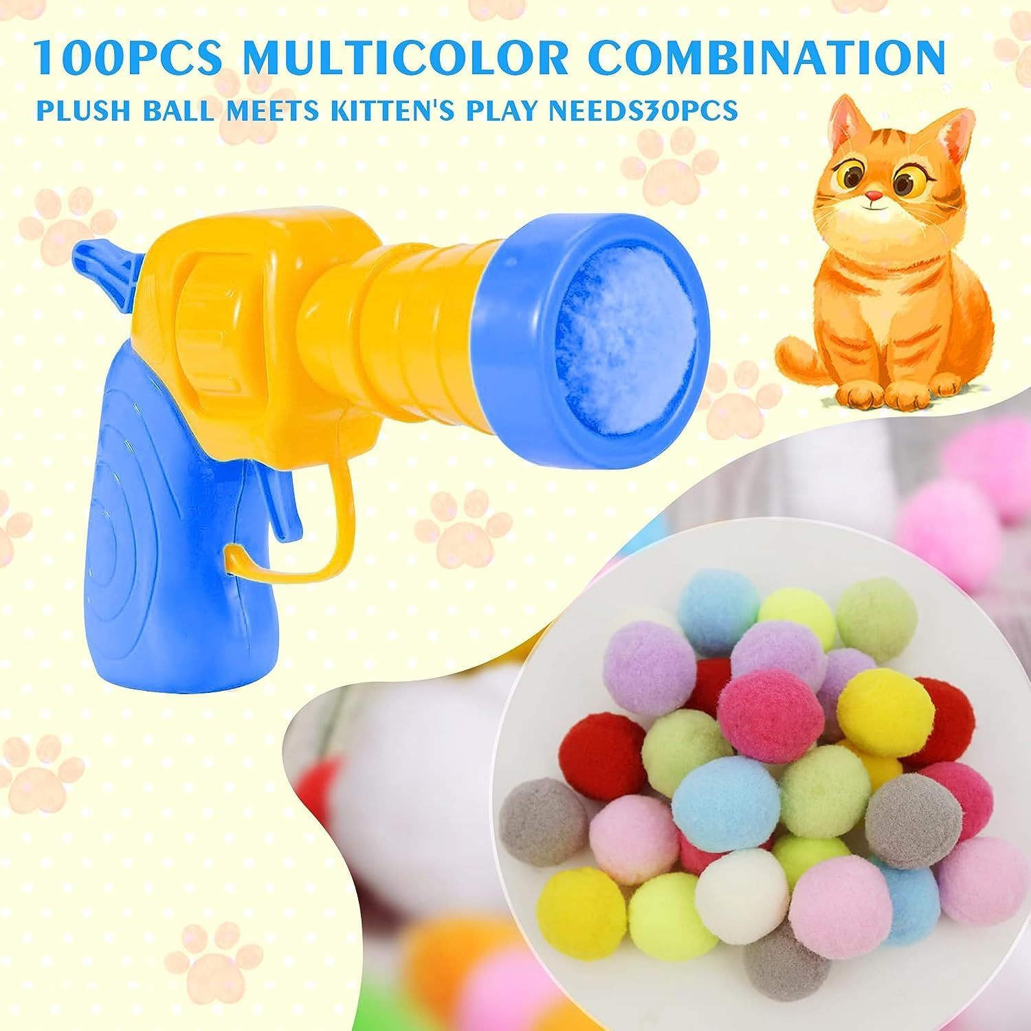 Buy Cat Toy Gun With Plush Balls from Shandong Eleven Trading Co., Ltd ...