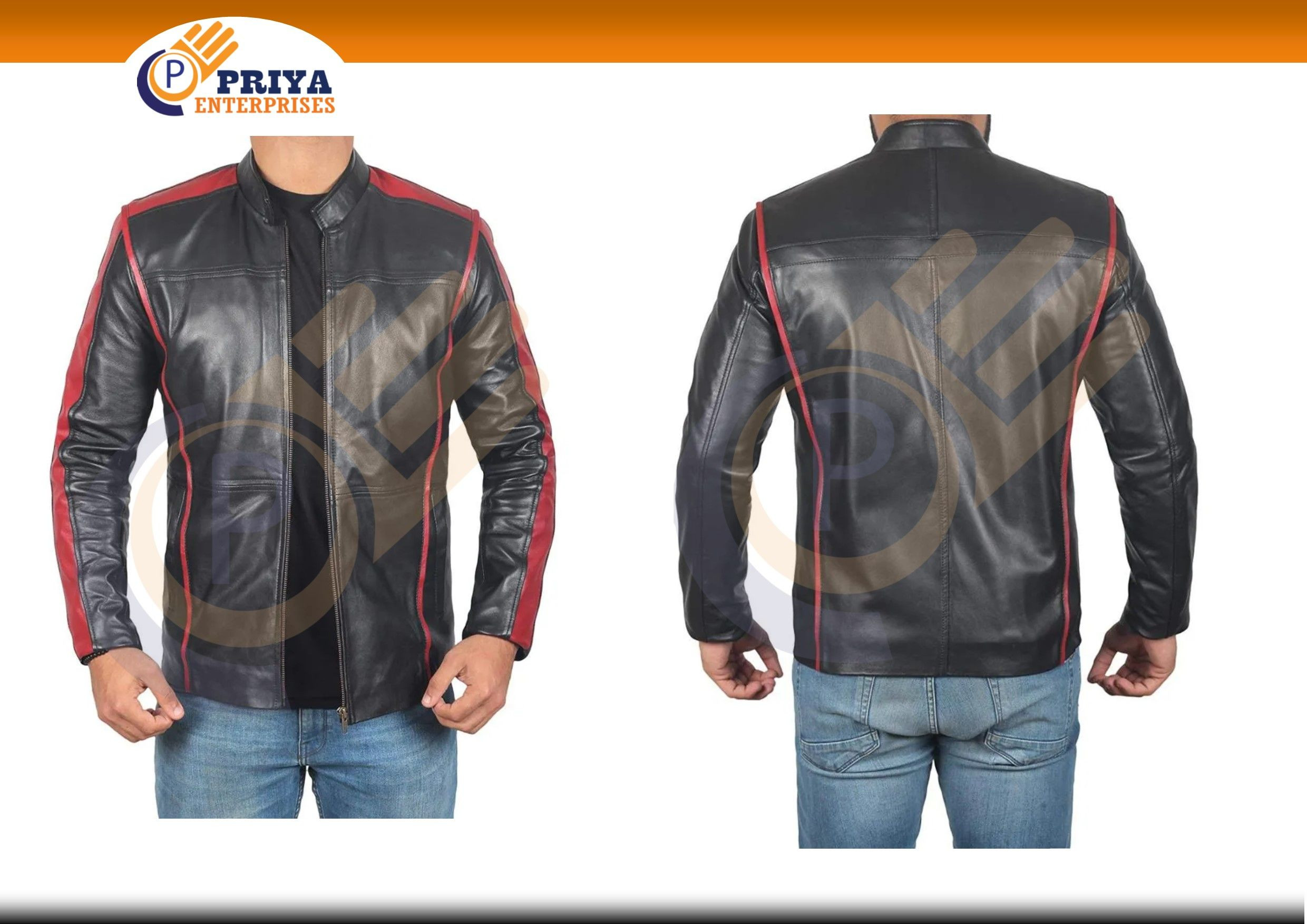 Buy New Arrival: Custom Café Racer Leather Jacket For Men – Black ...