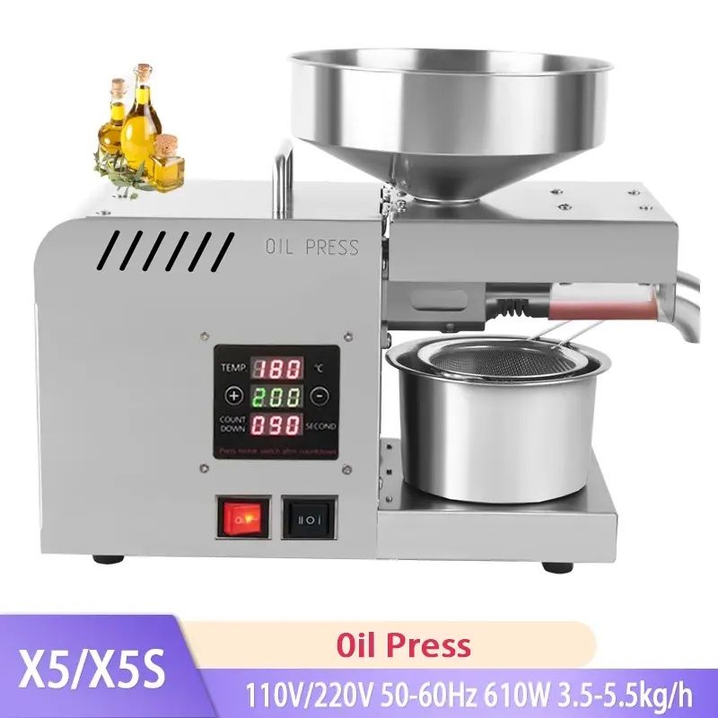 Buy X5 Oil Press Machine Peanuts Sesame Sunflower Seeds Cold Oil Press ...