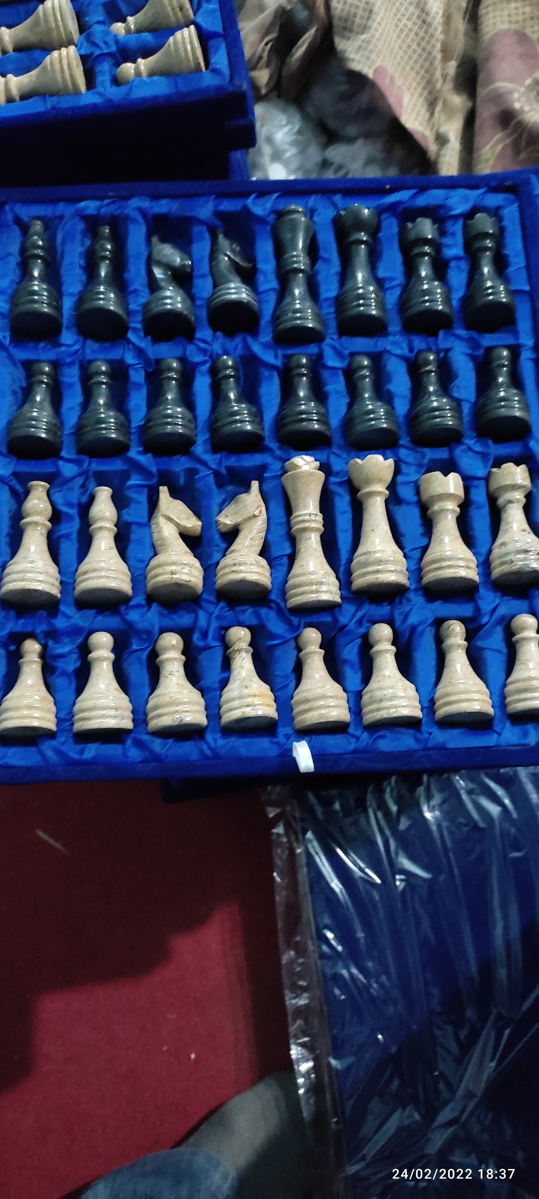 Buy 15 Inch Premium Quality Marble Chess Set With Metallic Figures from ...