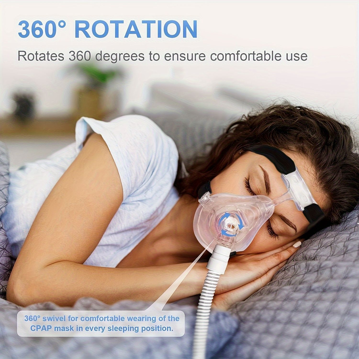 Buy (m/l Size) 1pc Cpap Mask For Full Face, Cpap Replacement ...