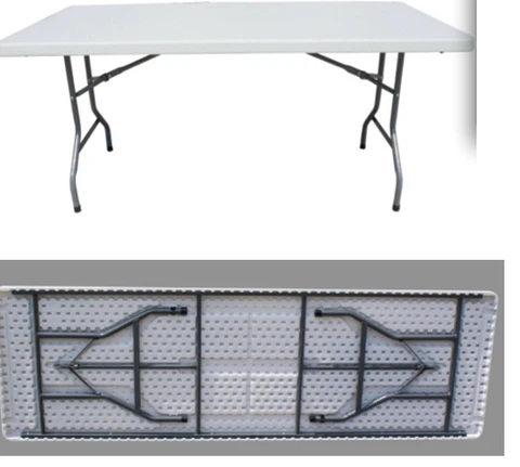 Buy 180cm Hdpe Plastic Folding Table With Powder-coated Steel Legs from ...