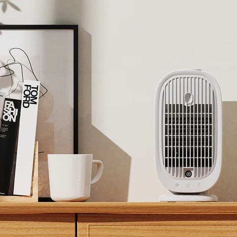 Buy 2024 New Tower Fan Water Cold Fans 4000mah Battery Vertical ...