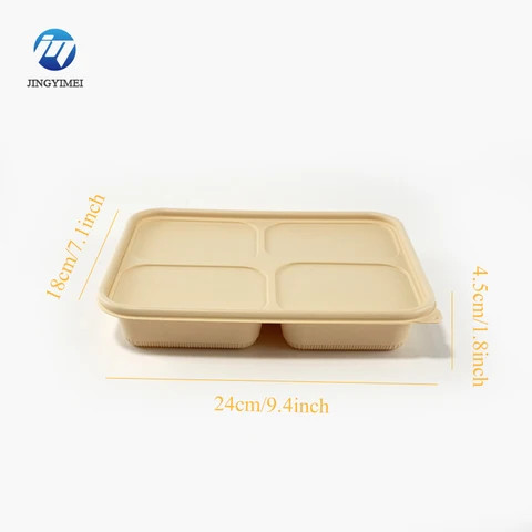 Buy 4 Compartment Disposable Plastic Takeaway Boxes Plastic Lunch Box ...