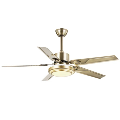 Buy 42 Inch Ceiling Fan Light With Wood Blades Silver Body from ...