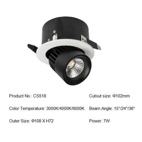 Buy 7w Elephant Trunk Led Spotlight Recessed Ceiling Lights from ...