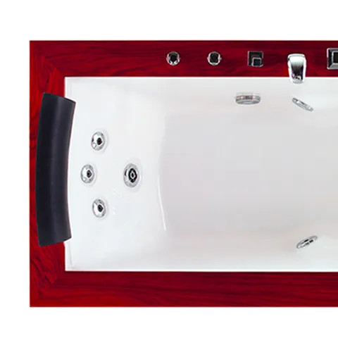 Buy Acrylic Modern Minimalist Wood Faced White Glass Rectangular Spa ...