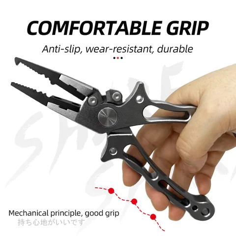 Buy Aluminum Fishing Pliers Saltwater Multitool Split Ring Pliers ...