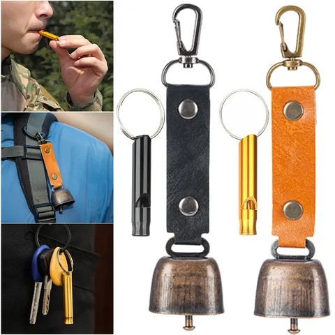 Buy Bear Bell With Emergency Whistle Set Loud Bear Bell Bear Repelling ...