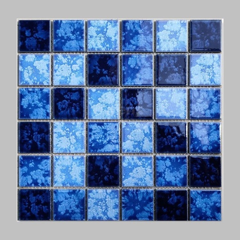 Buy Blue Square Mosaic Porcelain Stock Swimming Pool Bathroom Ceramic ...