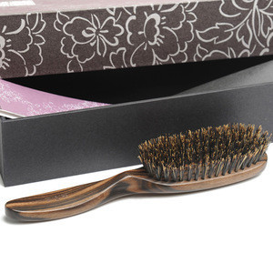 Buy Carpenter Tan Best Wooden Handle Natural Boar Bristle Hair Brush ...
