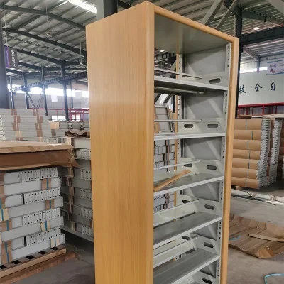 Buy China Factory Double-sided Steel-wood Bookshelf For Library/school ...
