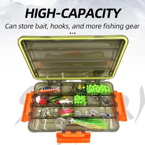 Buy Double Sided Plastic Fishing Box Waterproof Fishing Lure Hook ...