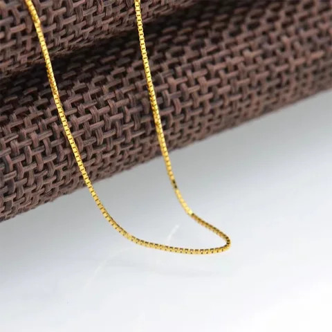 Buy Lerca Wholesale 18k Box Chain Real Gold Jewelry 18k With ...